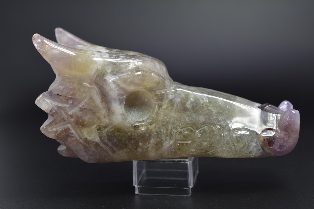 Emerald Auralite Evergreen Collection Carved & Polished Crystal Dragon ...
