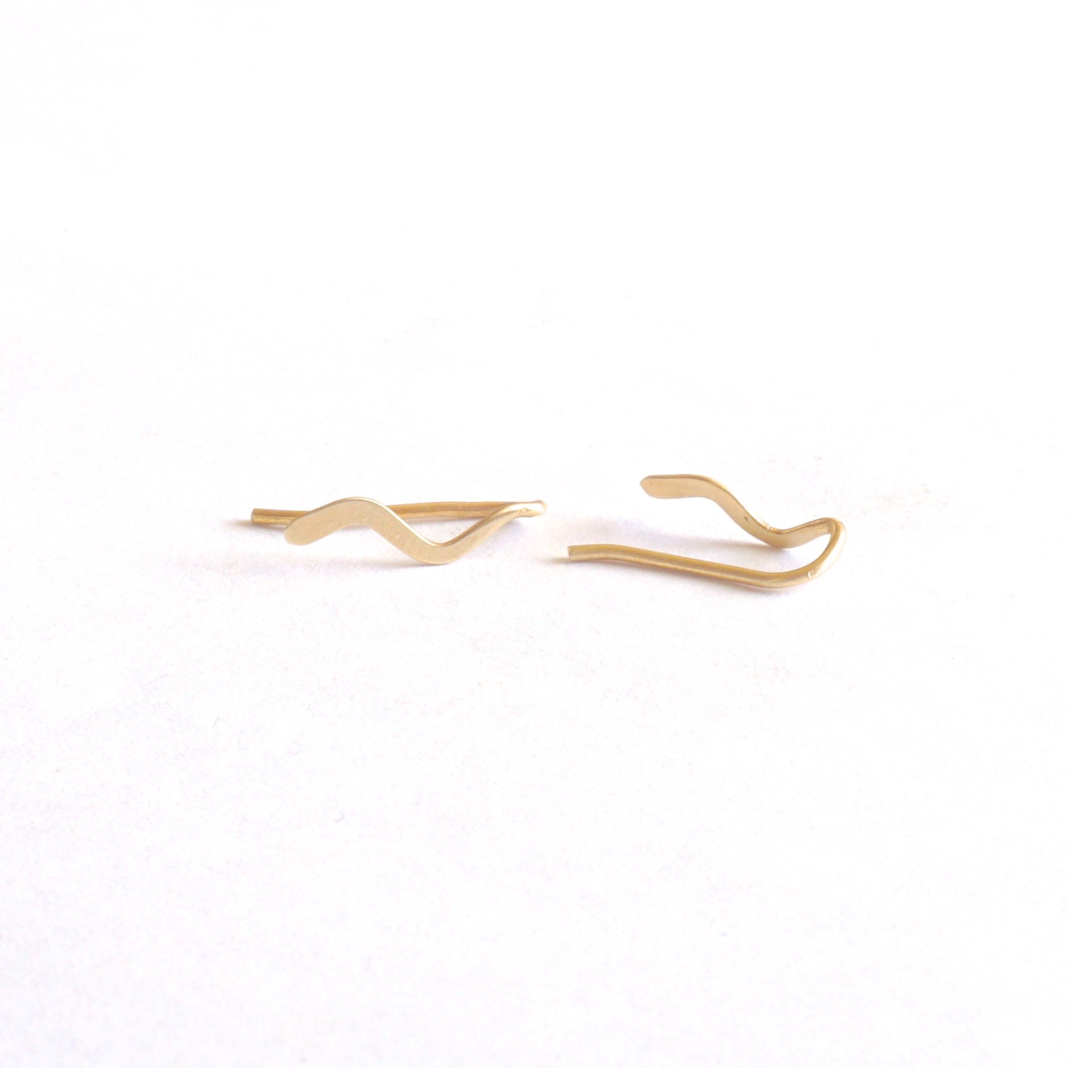Tiny Wave Ear Climber Earring 14k Gold Fill Rose Gold Fill Sterling ...