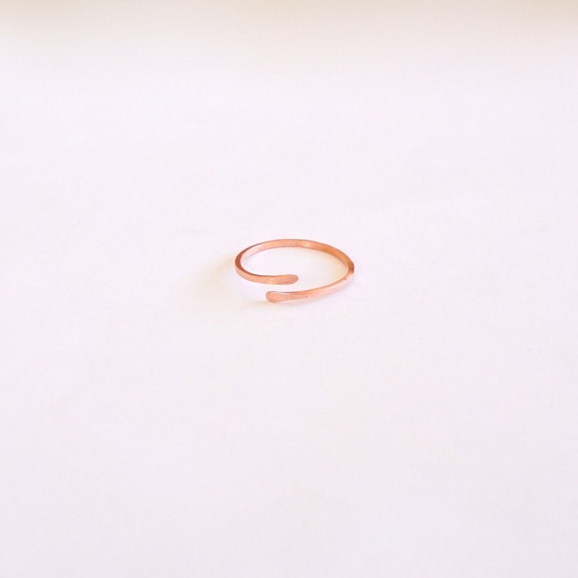 1mm Square Hammered Ring With Tapered Ends Stacking Ring Adjustable ...