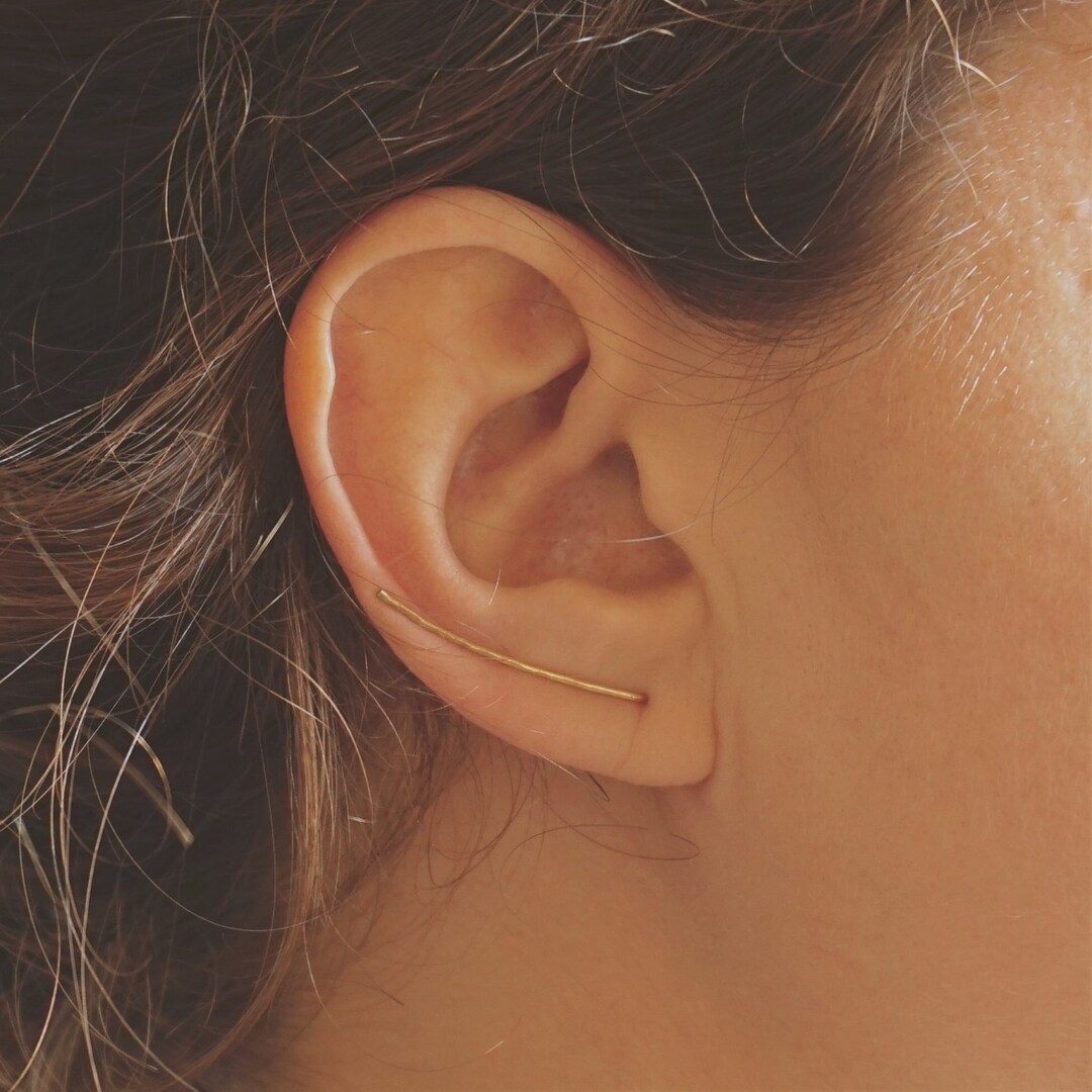 Long Ear Climber Earring 14k Gold Fill Rose Gold Fill Sterling Silver ...