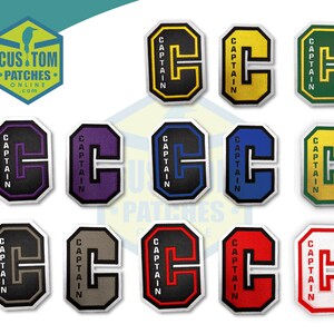 Varsity Jacket Captain c Felt/embroidered Patch Assorted Colors - Etsy