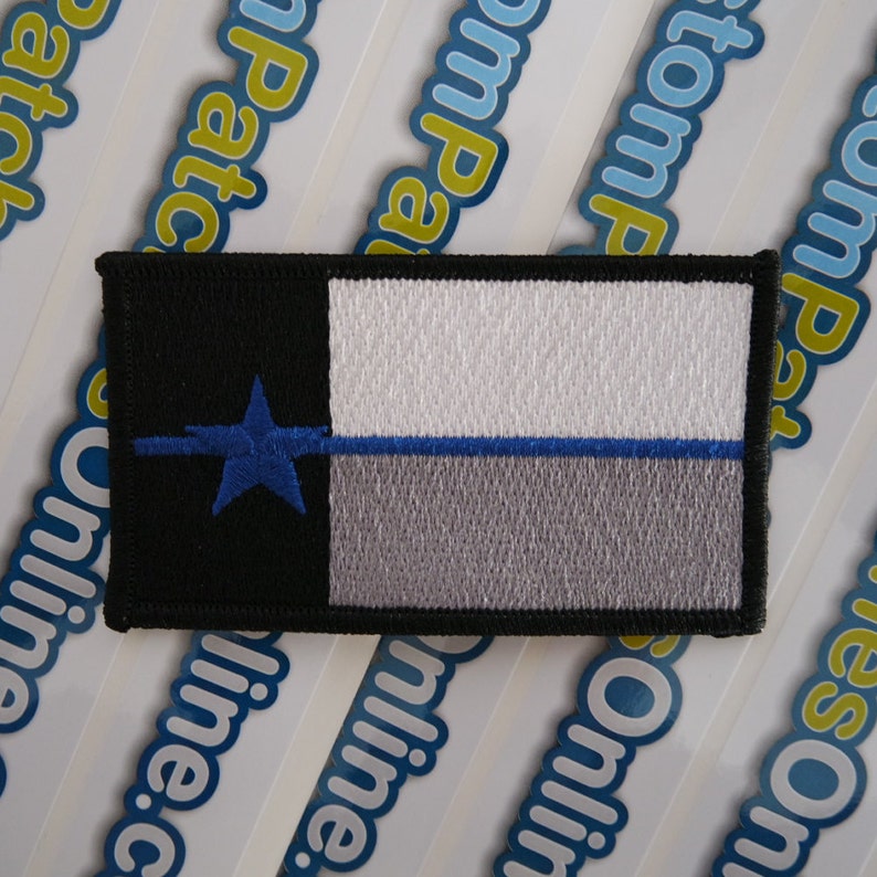 Texas Flag Patch With Subdued Thin Blue Line Theme - Etsy