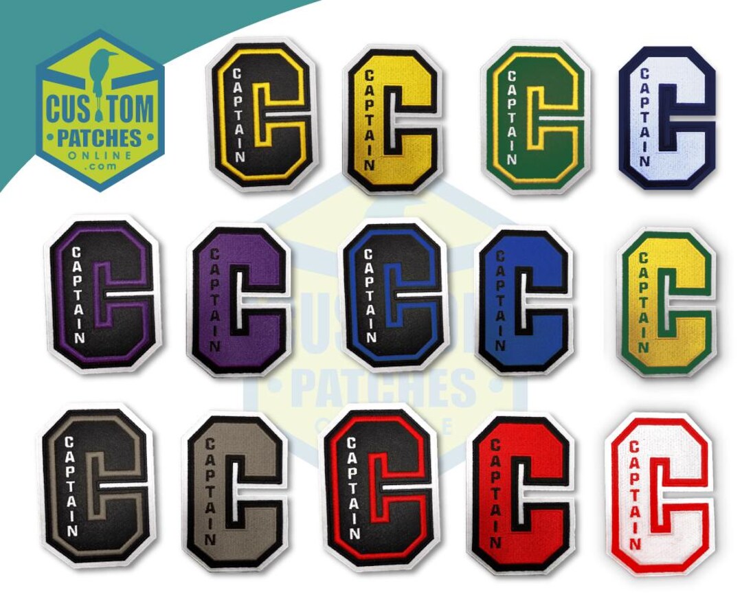 Varsity Jacket Captain "c" Felt/embroidered Patch Assorted Colors - Etsy