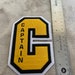 Varsity Jacket Captain "c" Felt/embroidered Patch Assorted Colors - Etsy