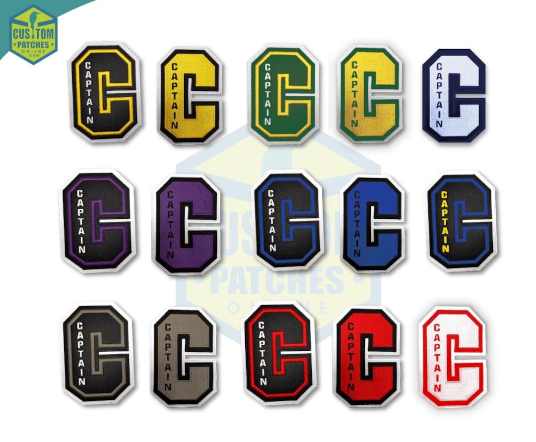 Varsity Jacket Captain "c" Felt/embroidered Patch Assorted Colors - Etsy