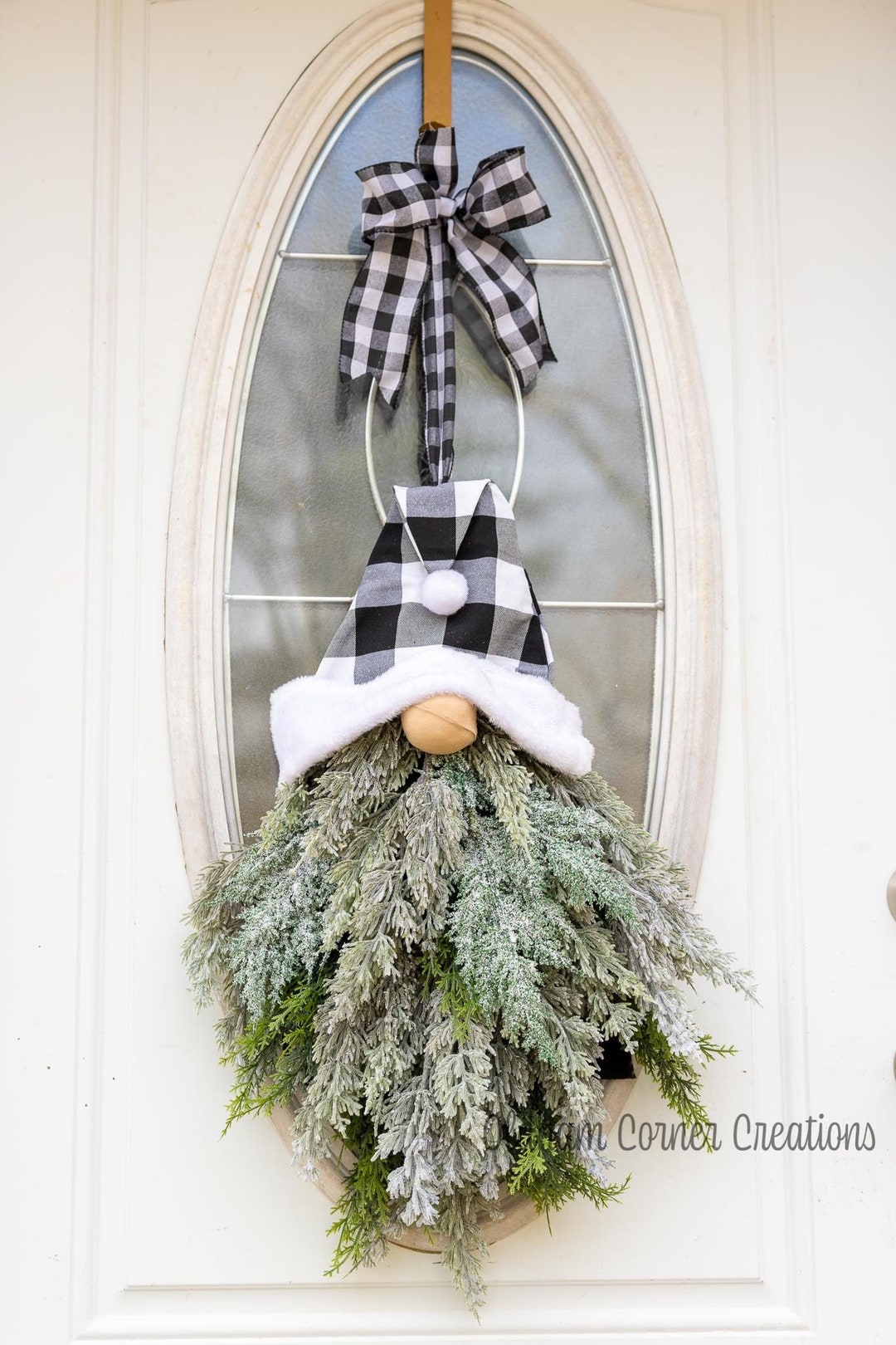 Winter Gnome Wreath WHITE BUFFALO - Etsy