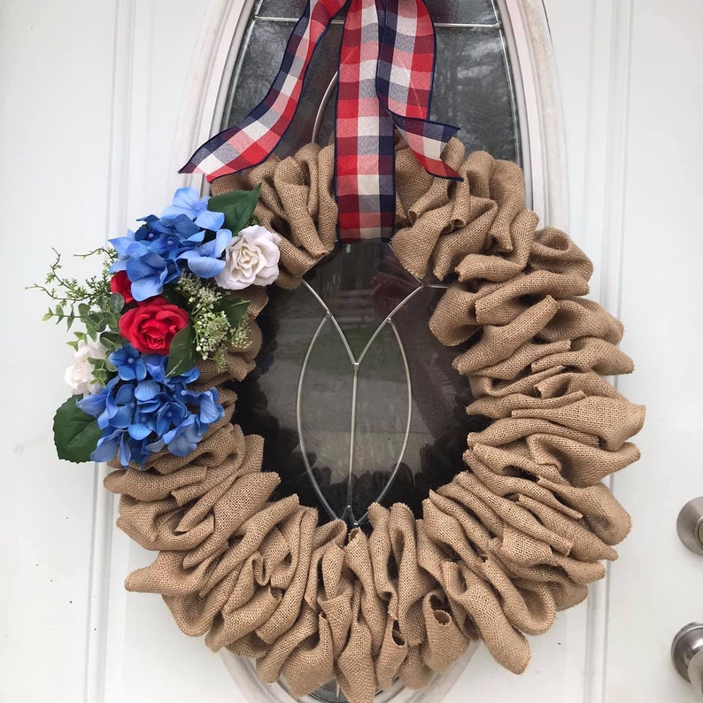 Burlap Ruffle Wreath *customizable* - Etsy