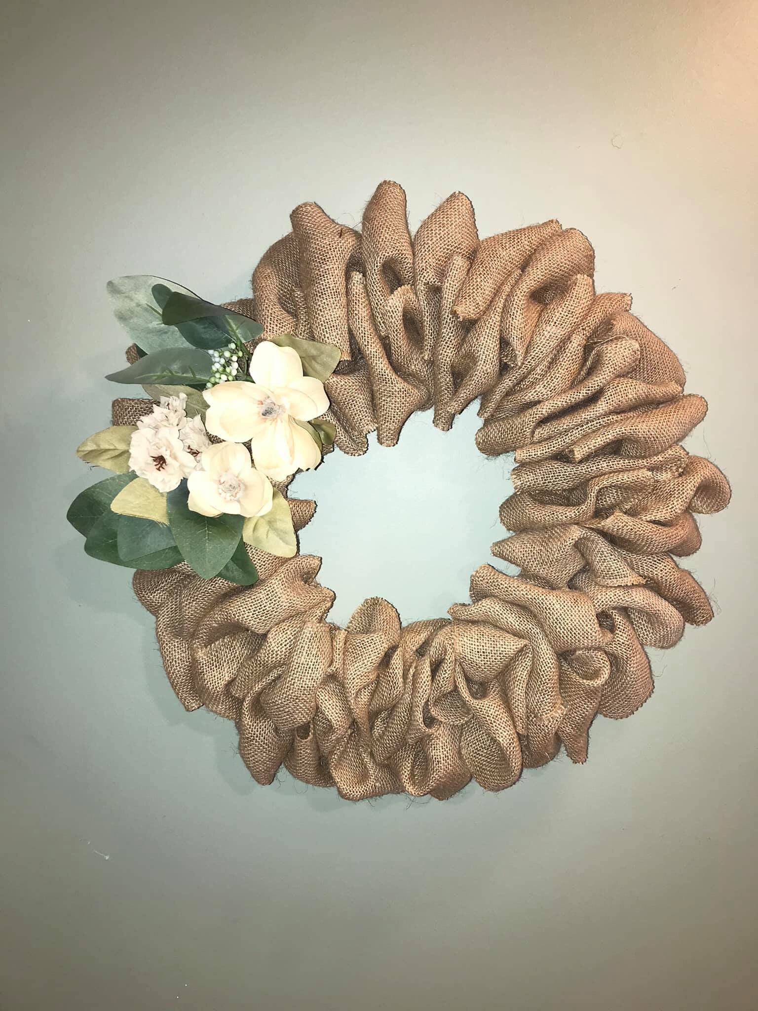 Burlap Ruffle Wreath *customizable* - Etsy