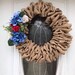 Burlap Ruffle Wreath customizable - Etsy