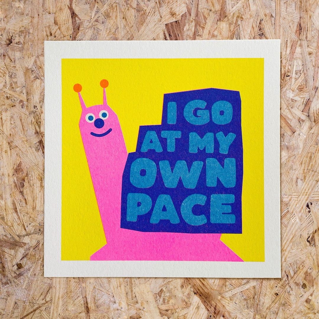 Risograph Mini Print // 4 Colour // SNAIL - Etsy
