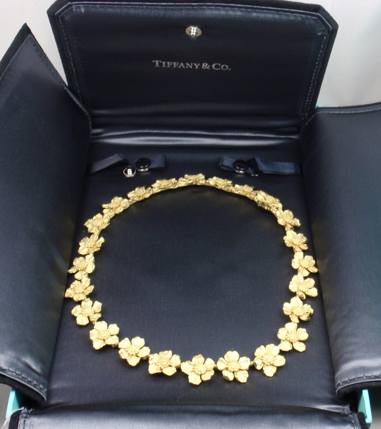 Rare Vintage Tiffany & Co Classics 18K Gold Wild Rose Dogwood Flower ...
