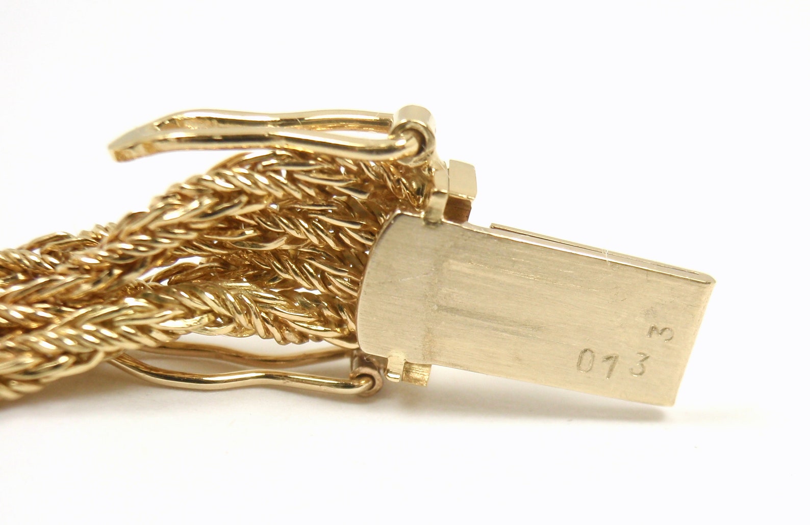Vintage Tiffany & Co 18K Gold Diamond Multi Strand Rope Chain Necklace ...