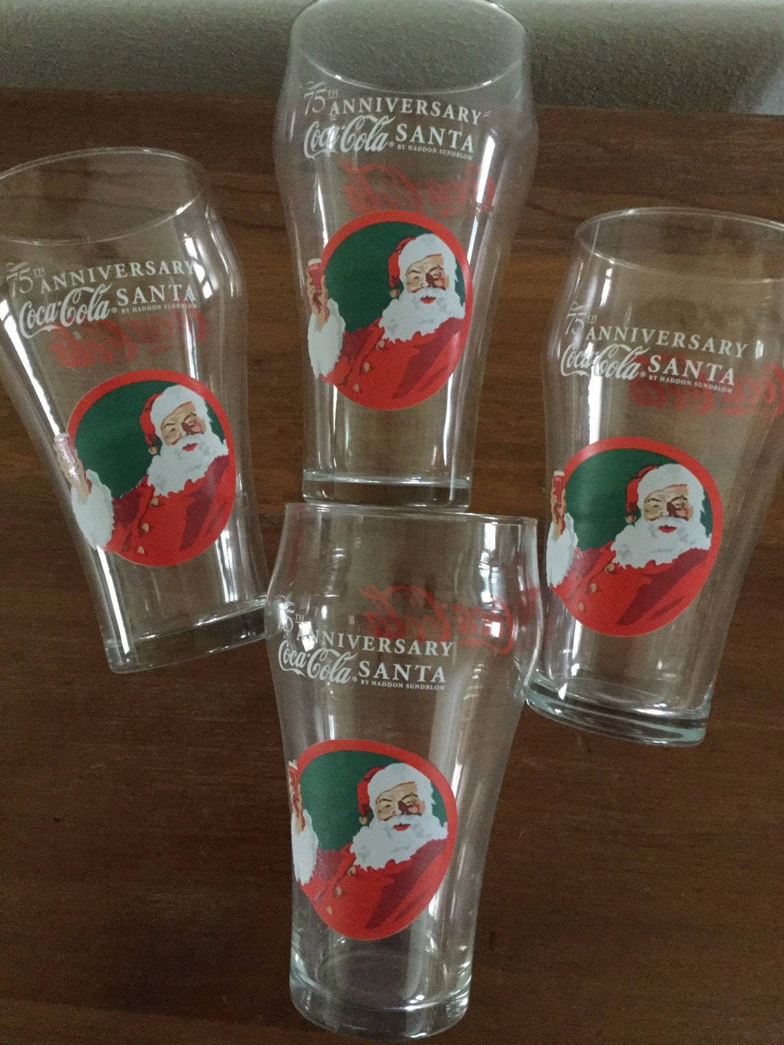 Vintage Coca-cola Santa Christmas Glasses - Etsy