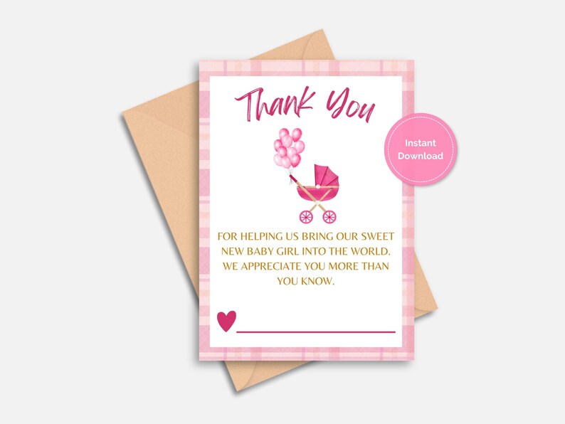 Labor and Delivery Nurse Thank You Card | Printable Download ...