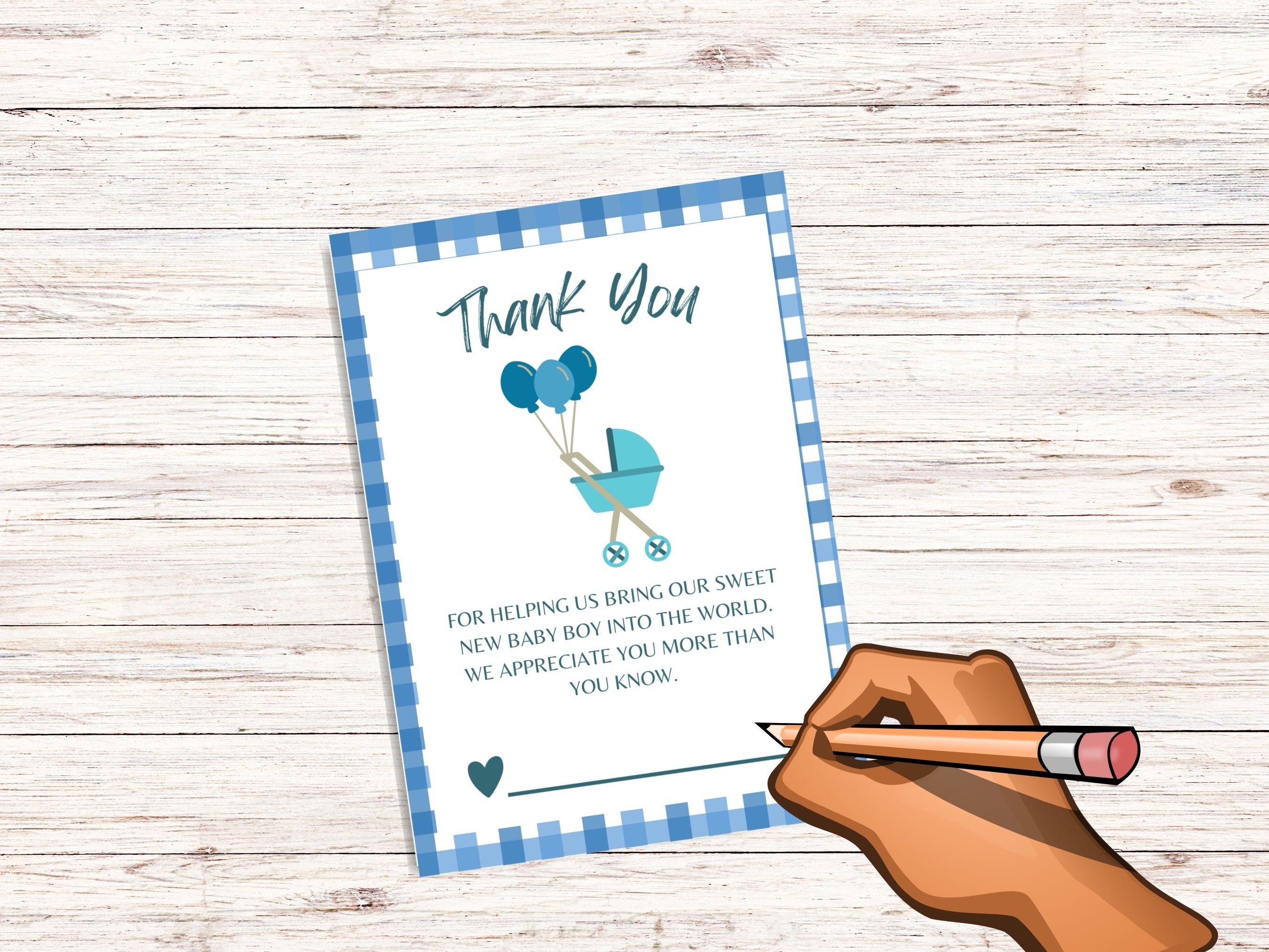 Labor and Delivery Nurse Thank You Card Printable Download Postpartum ...