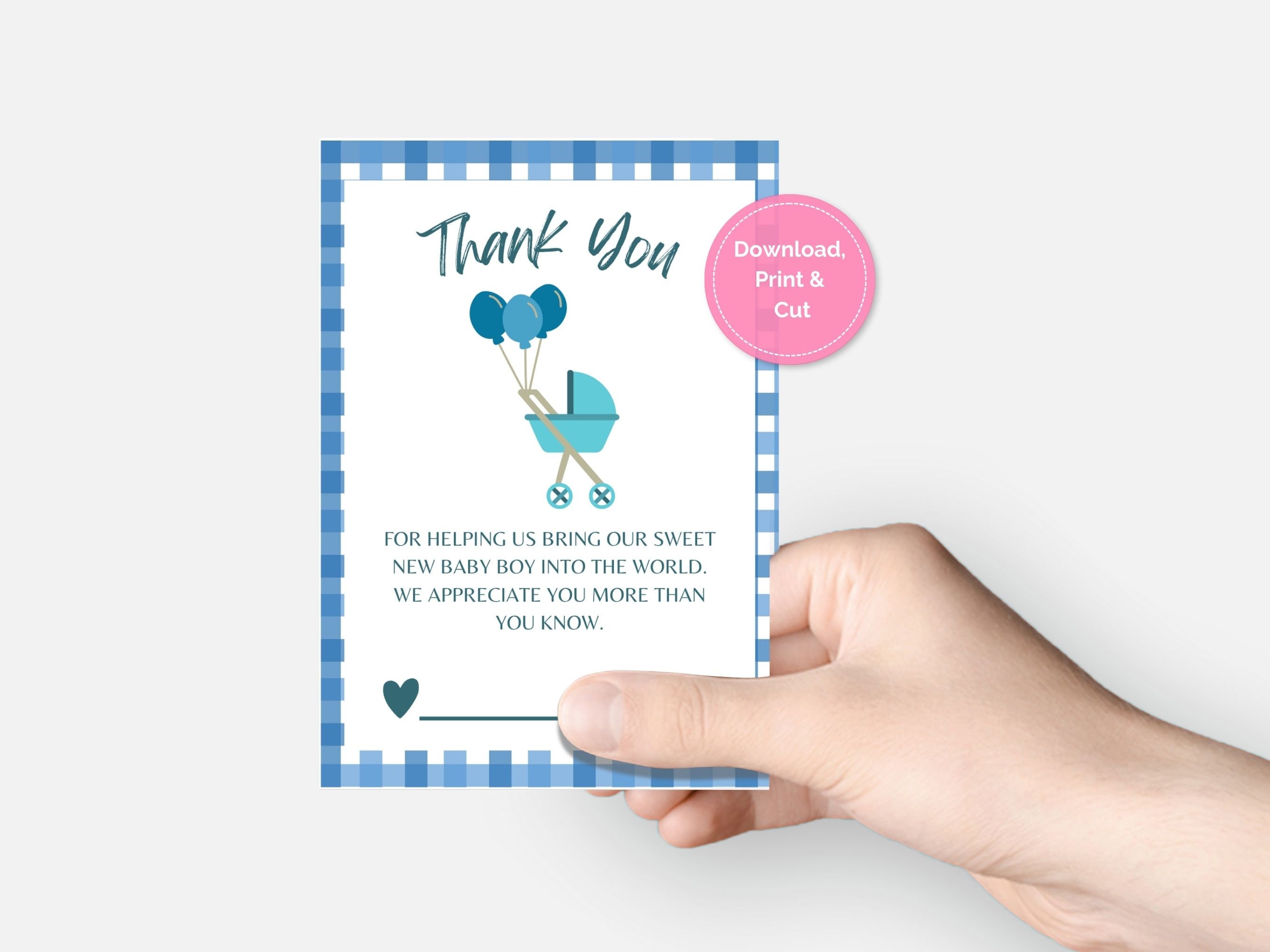 Labor and Delivery Nurse Thank You Card | Printable Download ...