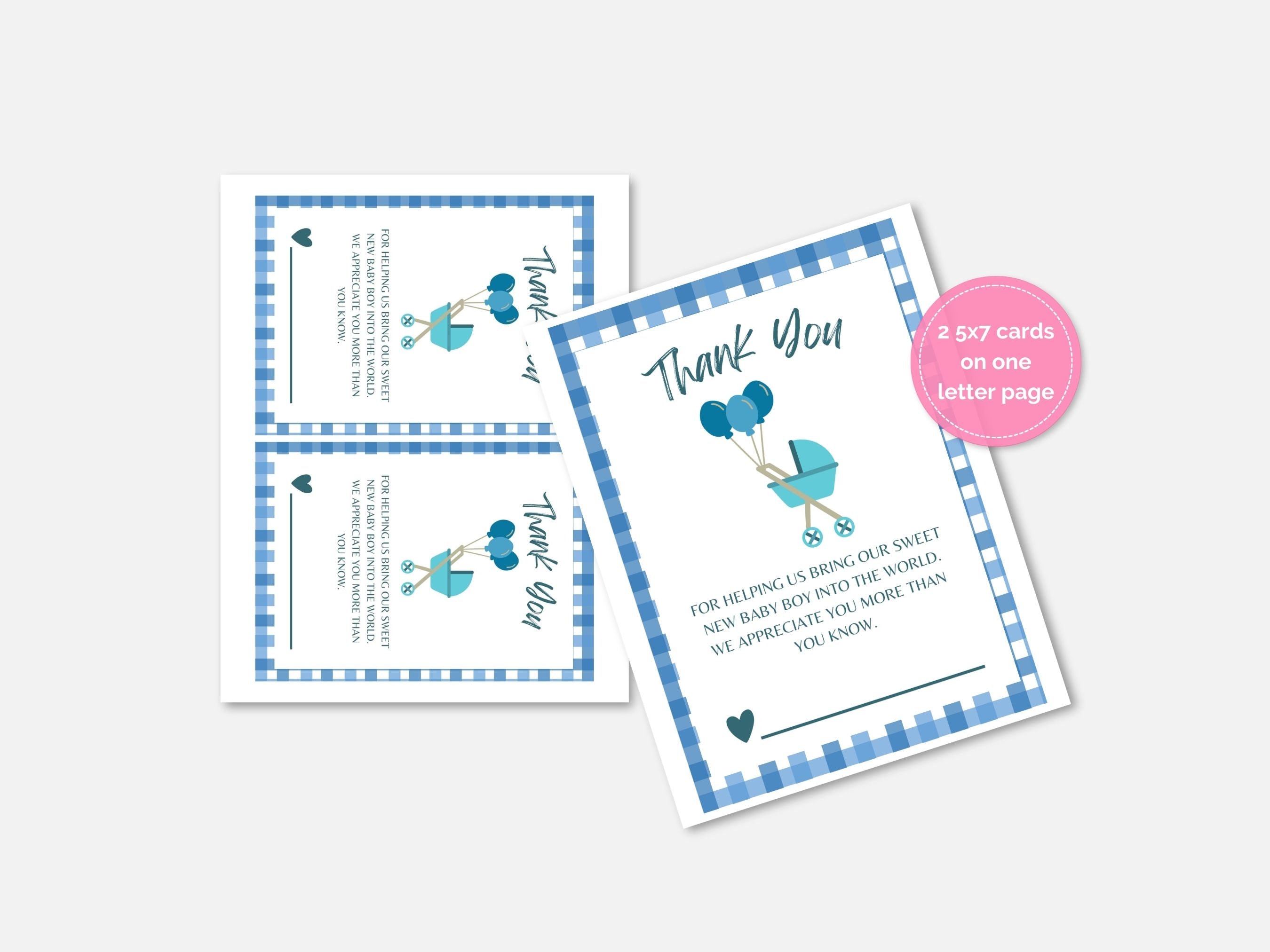 Labor and Delivery Nurse Thank You Card Printable Download Postpartum ...