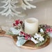 Farmhouse Christmas Winter Candle Ring, Farmhouse Christmas Decoration ...