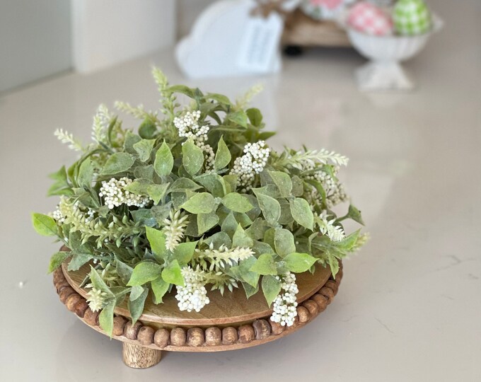 1/2 Sphere of Beautiful Melody of Lightly Flocked Spear Shaped Leaves ...
