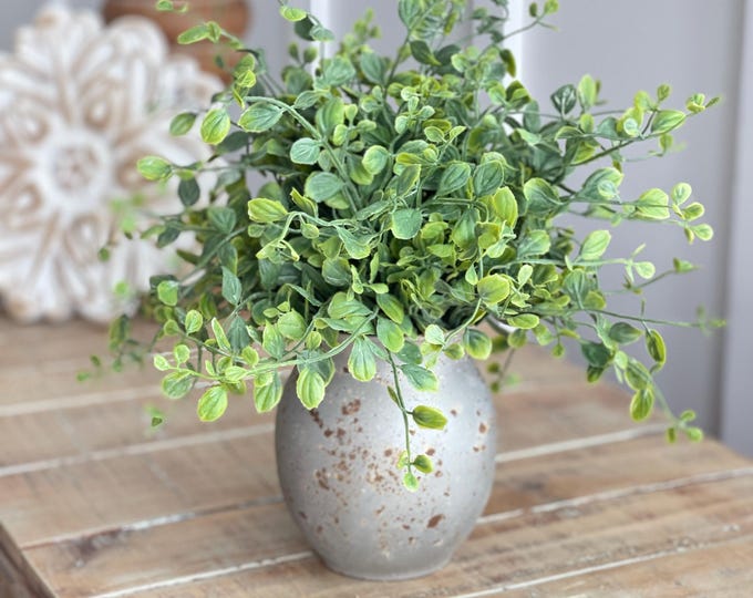 Farmhouse/french Country Year-round Greenery Floral Arrangement With ...