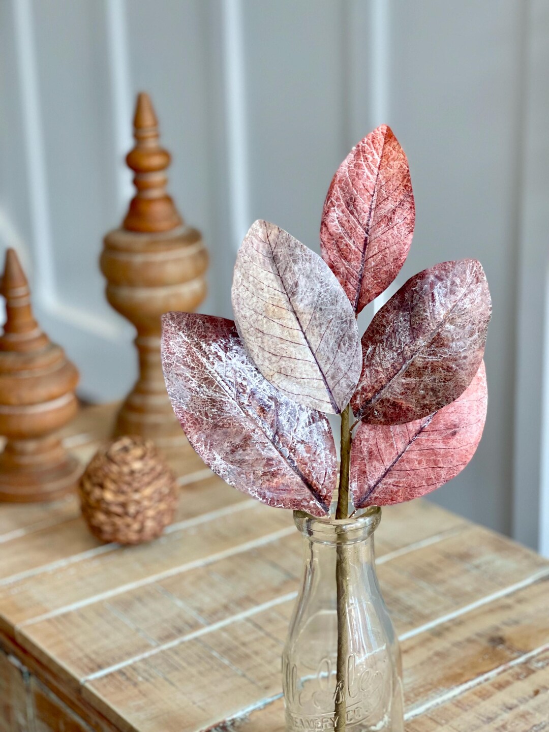 Fall Stems, Fall Decorative Stem, Container Filler, Magnolia Leaf Stem ...