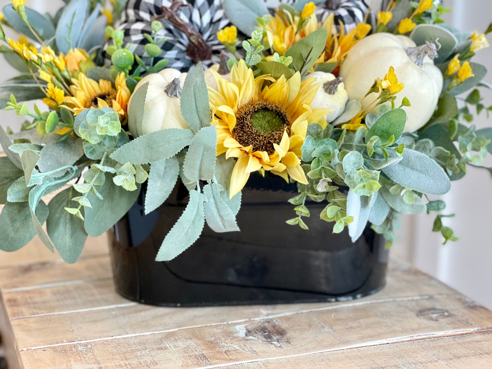 Large Fall Farmhouse Floral Arrangement Autumn Flower - Etsy