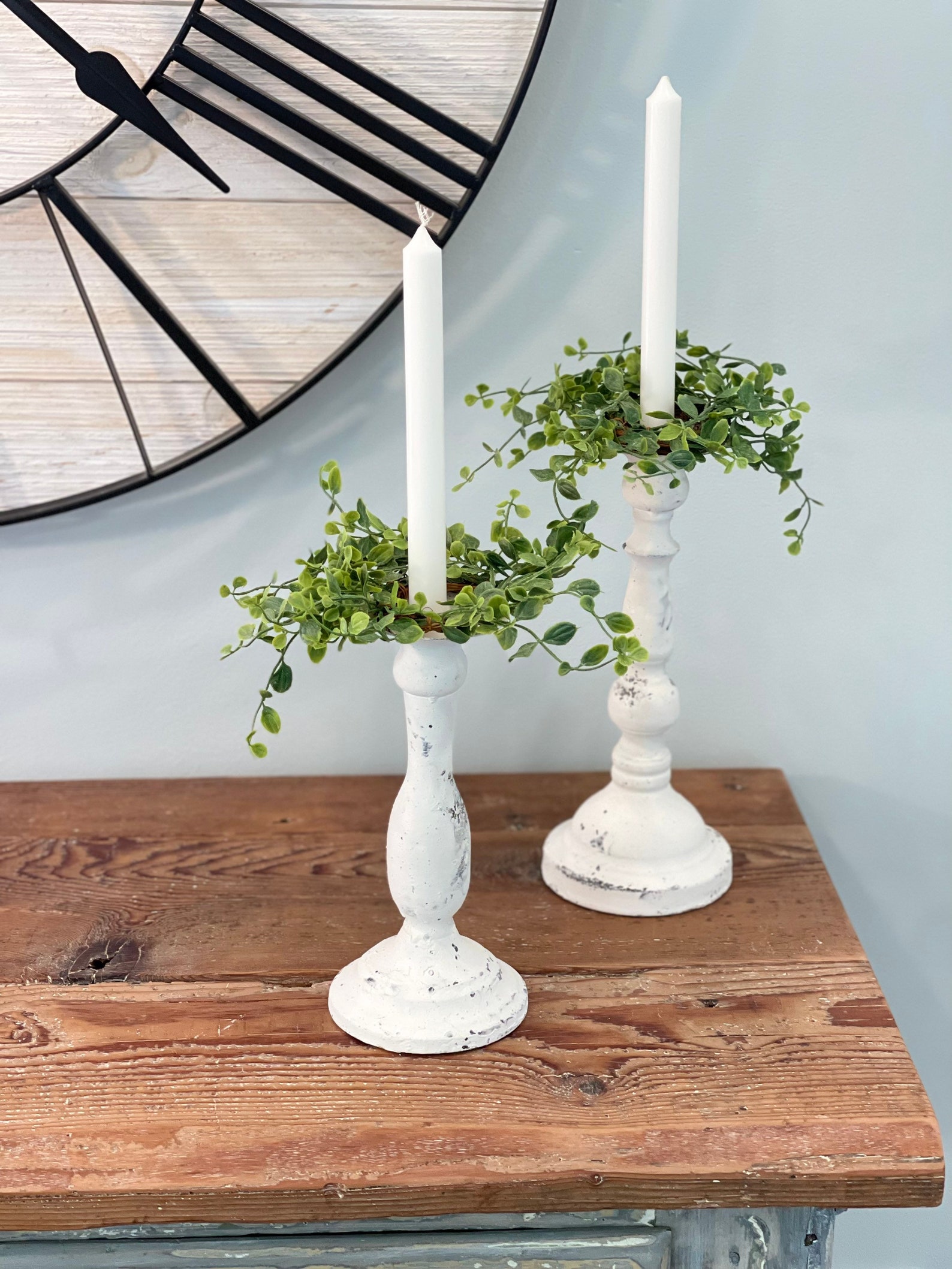 Everyday Farmhouse Taper Candle Ring Farmhouse Style - Etsy