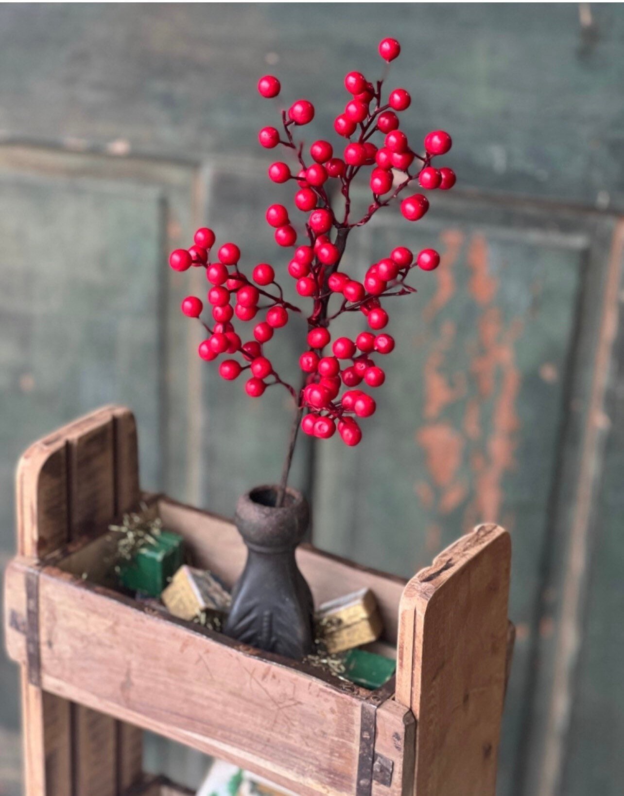 Red Christmas Berries Matt Weatherproof Berry Pick 18 Inch - Etsy