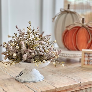 Fall Greenery Half Sphere, Round Farmhouse Greenery Bowl Filler , Fall ...
