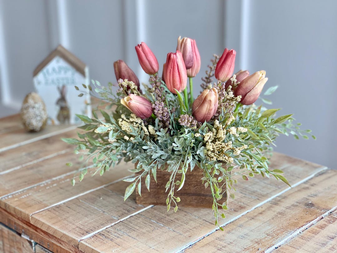Summer Spring French Country/farmhouse Style Real Touch Tulips ...
