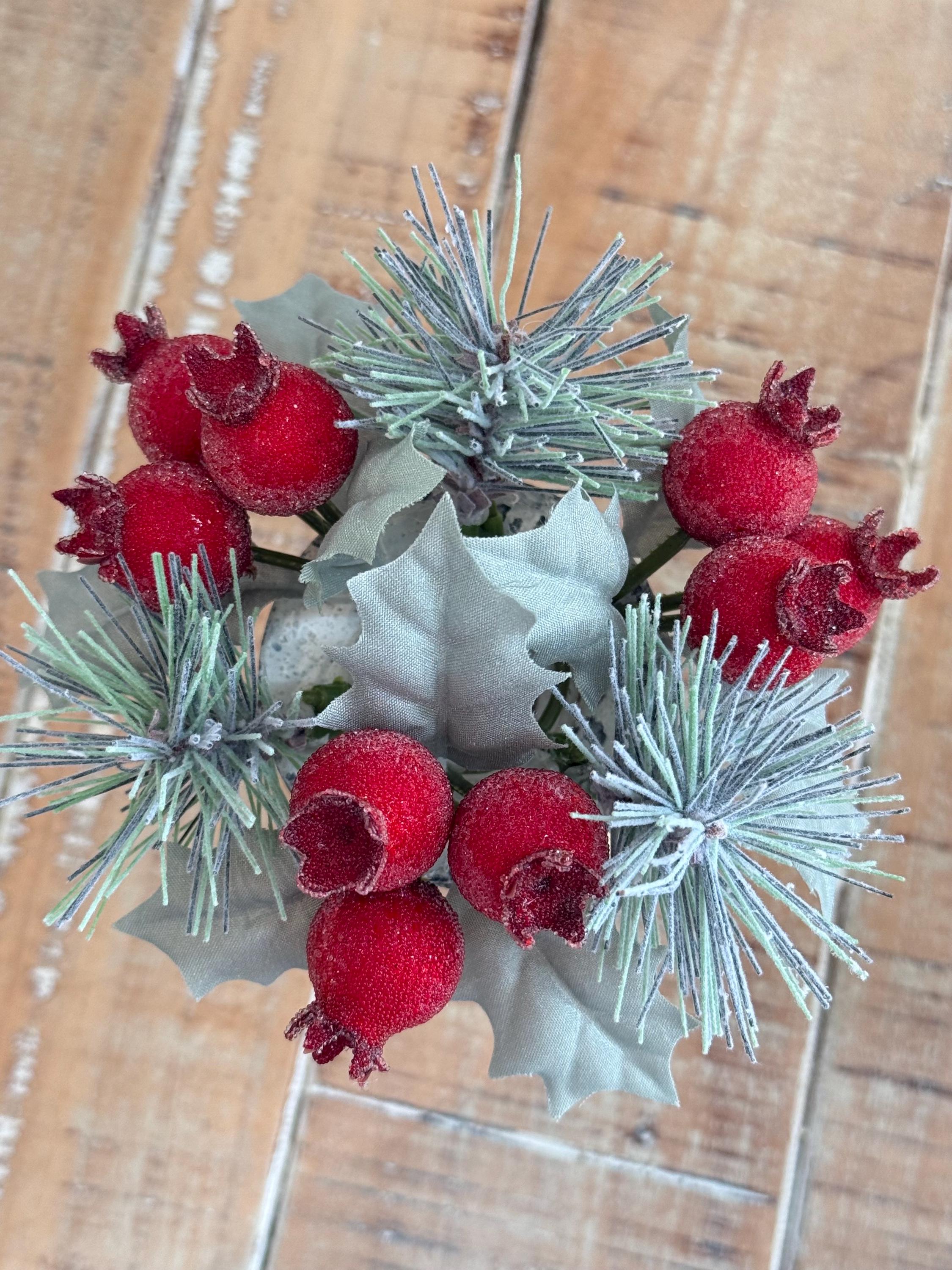 Farmhouse Christmas Sugar Plum Taper Candle Ring, Winter Christmas ...