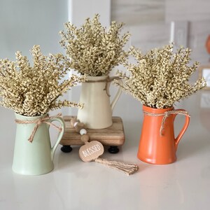 Fall Farmhouse Rustic Country Small Floral Arrangement With Fall Cream ...