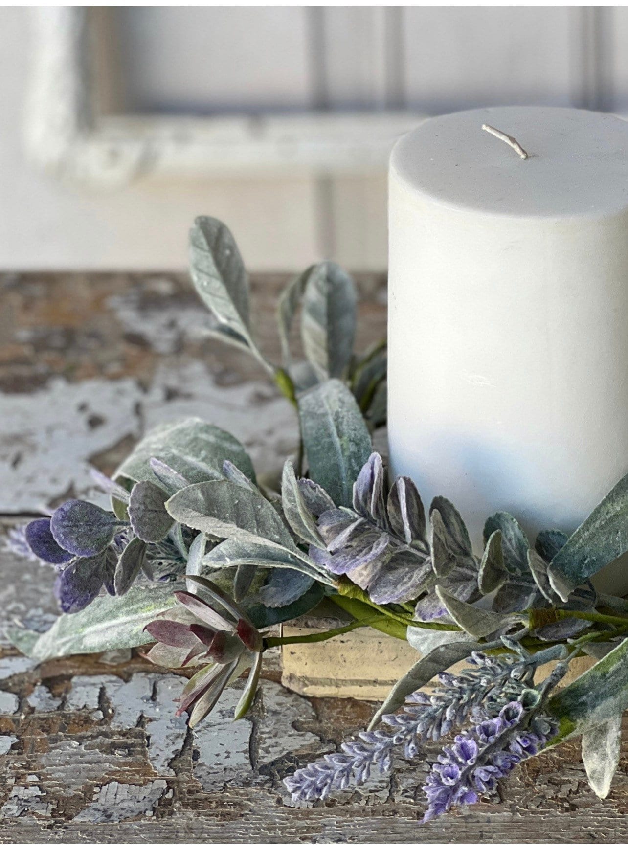 Summer Lavender Farmhouse Candle Ring Farmhouse Style Lightly - Etsy