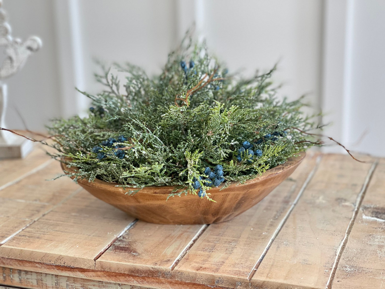 Farmhouse Christmas Half Sphere, Orb, Bowl Filler, Serene Mix of Cedar ...
