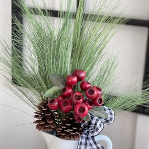 Christmas Winter Stem, Long Needle Pine Natural Pinecone, 16' Long ...