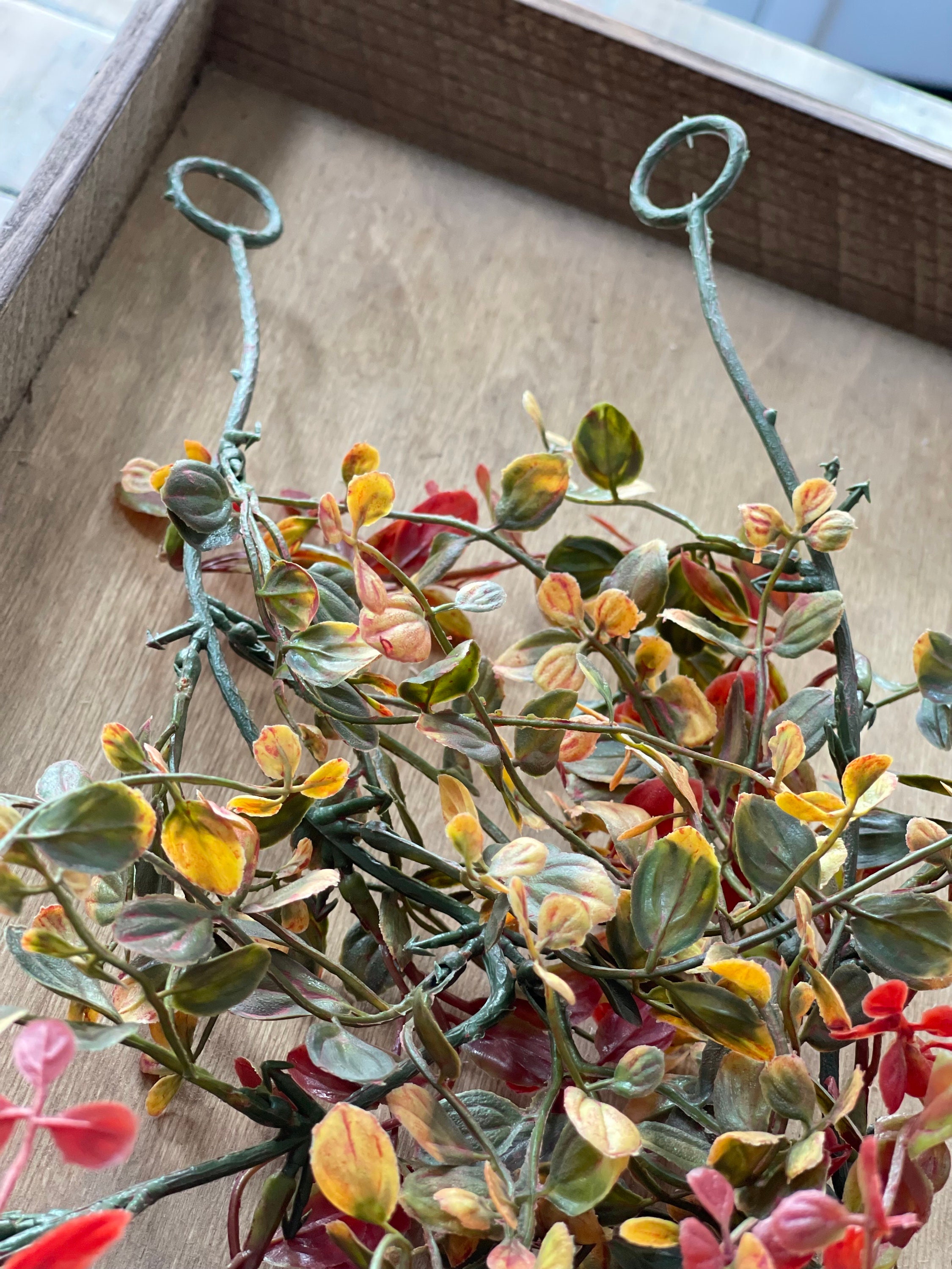 Fall Autumn 6 Ft Garland With Greenery Vine Stems, Olive Green Leaves ...