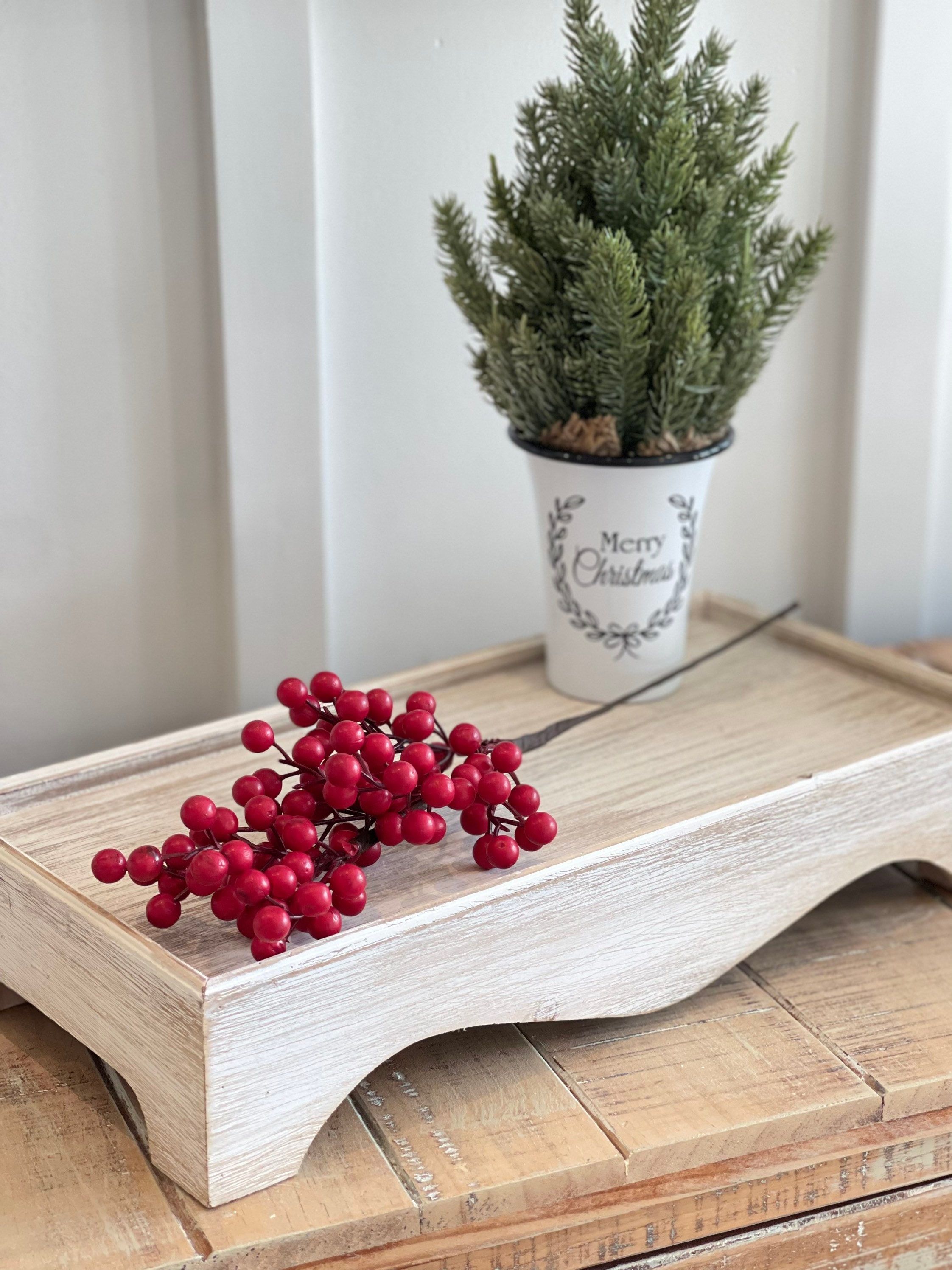 Red Christmas Berries Matt Weatherproof Berry Pick 18 Inch - Etsy