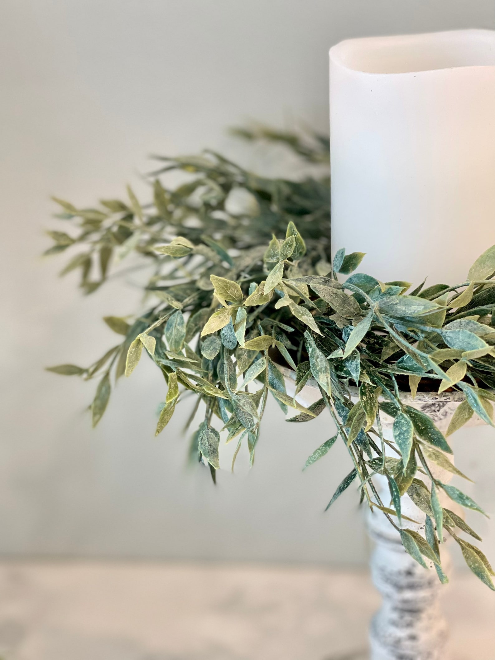 CANDLE RING Farmhouse/french Country Style Greenery Candle - Etsy