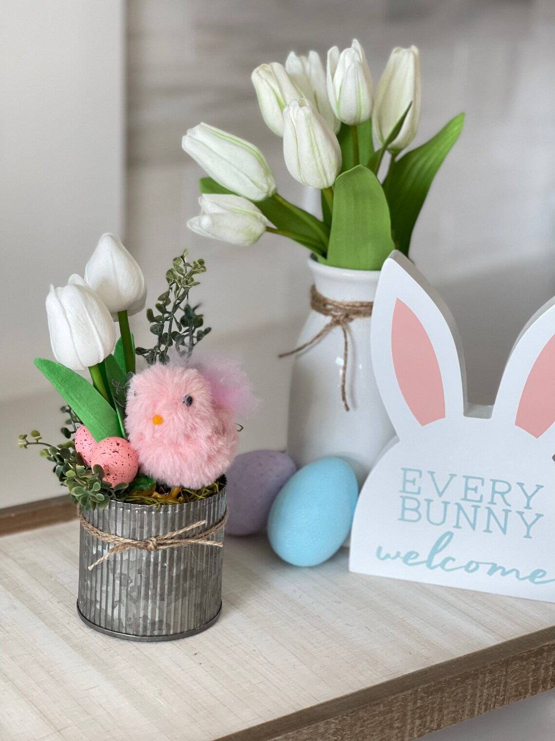Small/mini Easter Spring Floral Arrangement With Real Touch - Etsy