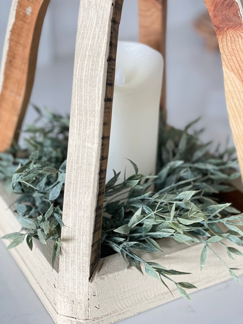 CANDLE RING Farmhouse/french Country Style Greenery Candle - Etsy