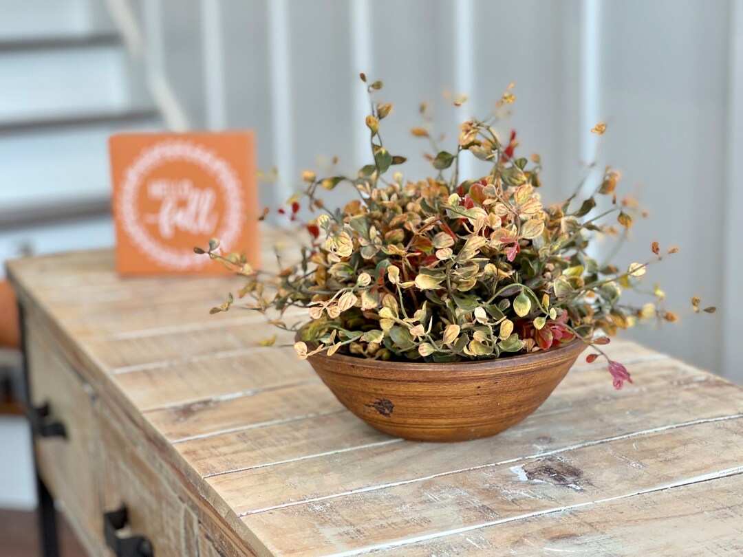 Fall Greenery Half Sphere, Round Farmhouse Greenery Bowl Filler , Fall ...