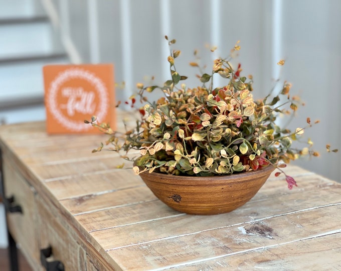 Fall Greenery Half Sphere, Round Farmhouse Greenery Bowl Filler , Fall ...