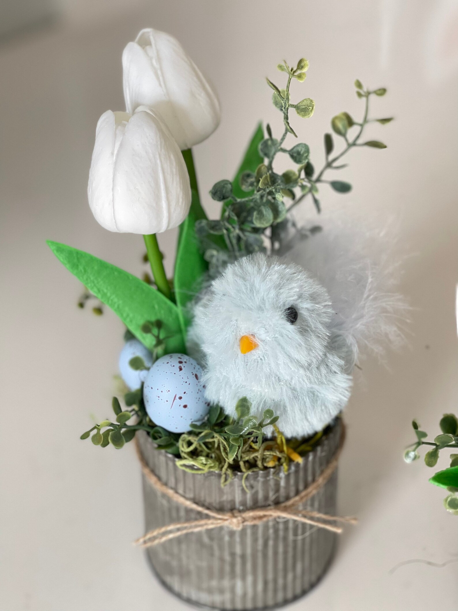 Small/mini Easter Spring Floral Arrangement With Real Touch - Etsy