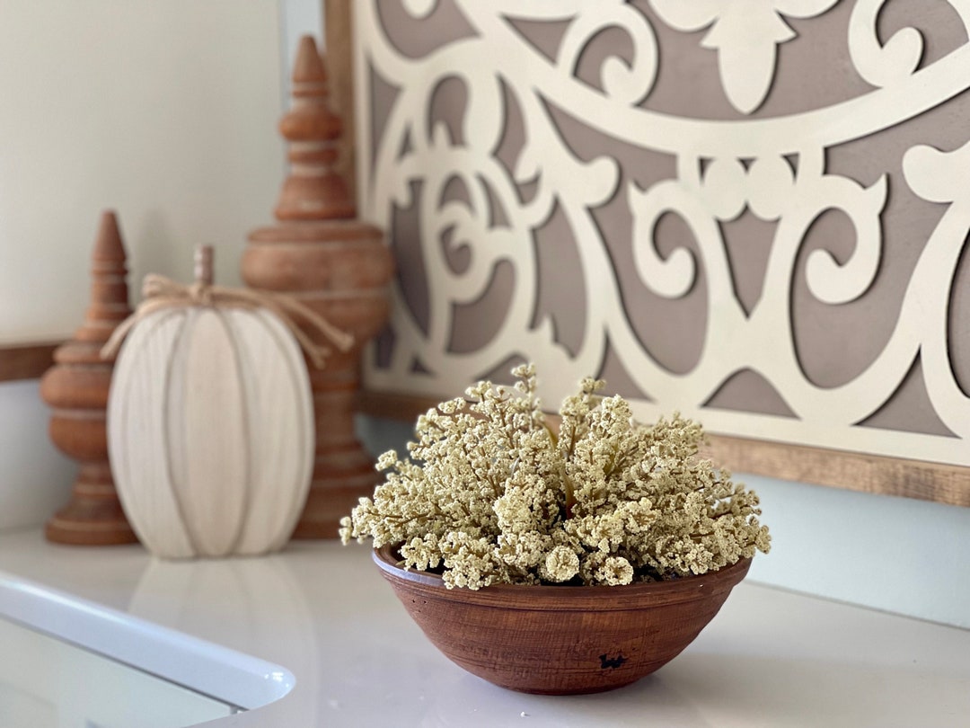 Fall Neutral Cream Half Sphere, Farmhouse Bowl Filler, Display Stand ...
