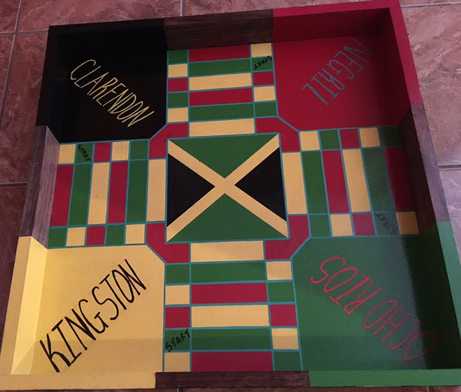 Rasta Ludi Board | Etsy