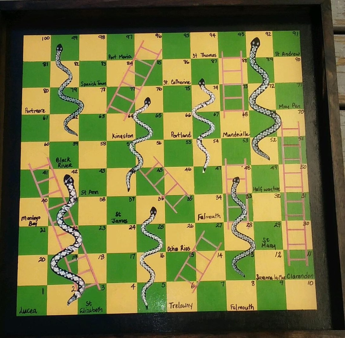 Snake and Ladder Custom Made Board Game - Etsy