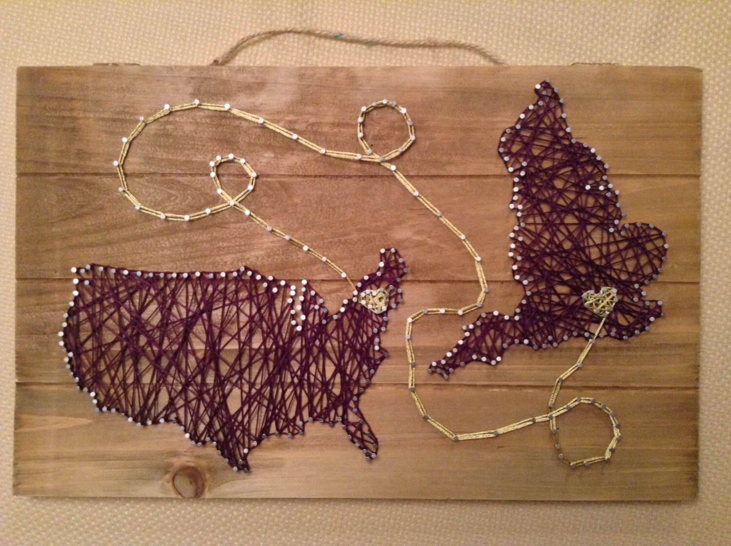 State or Country String Art - Made to Order - Etsy