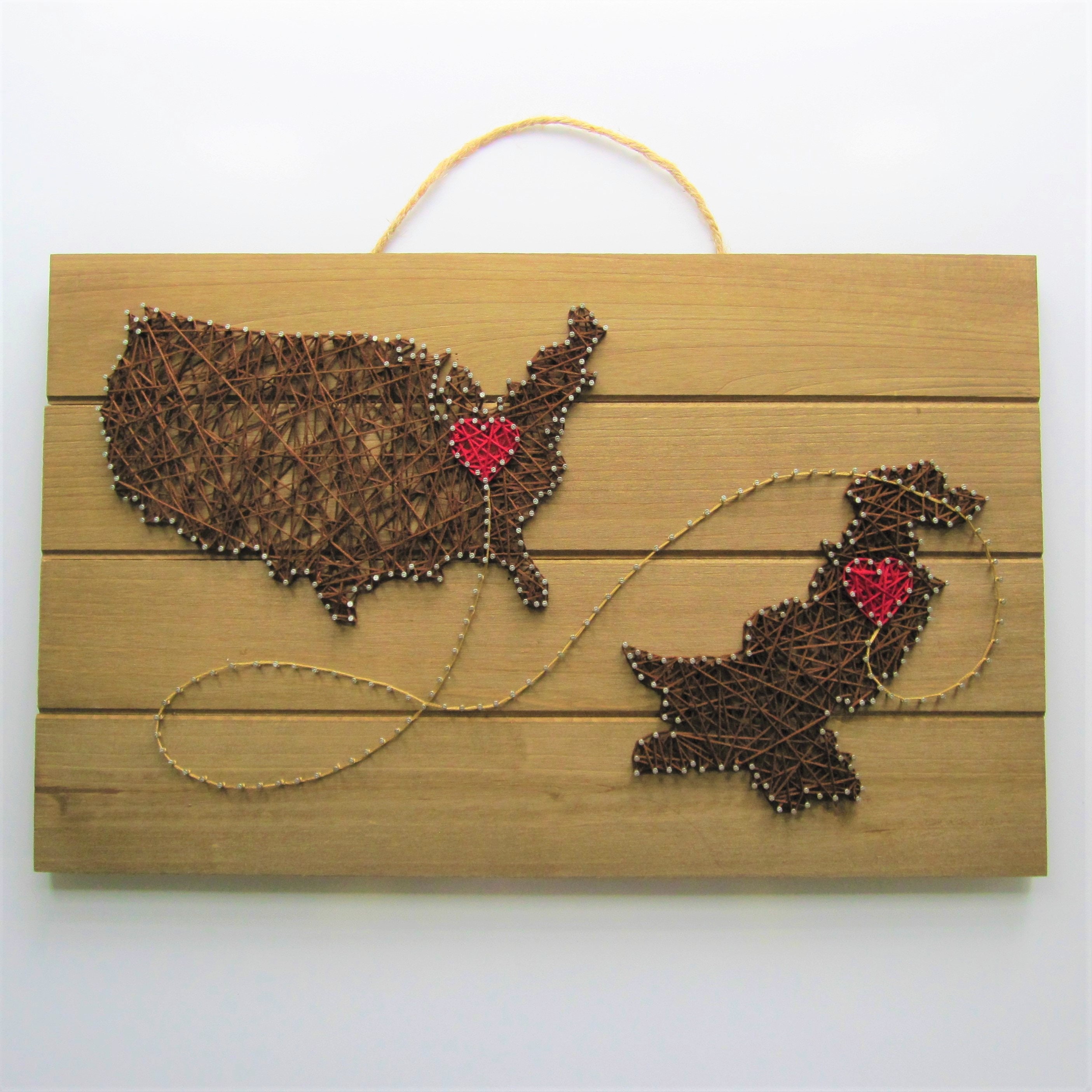 State or Country String Art - Made to Order - Etsy