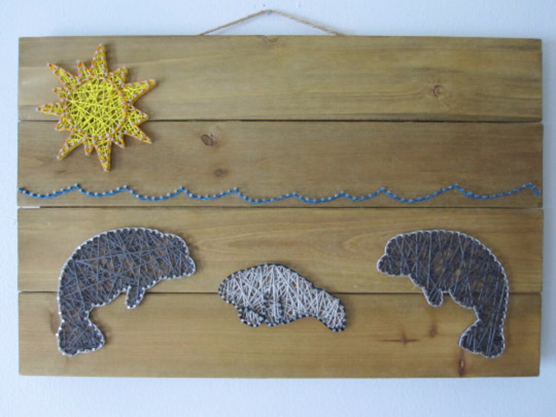Animal String Art - Penguin, Dinosaur, Manatee, Zoo, Llama, Sloth ...