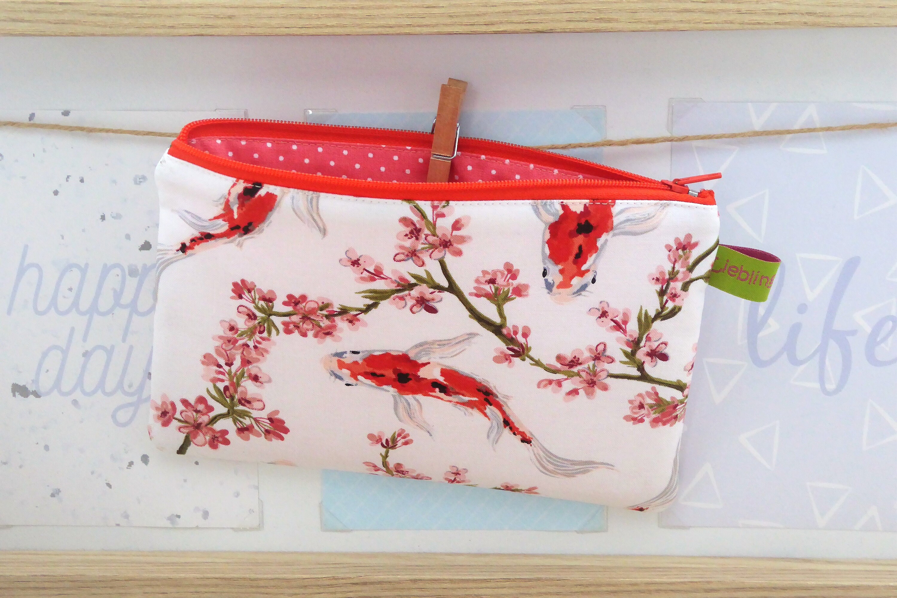 Small make-up bag made of fabric KrimsKrams bags cosmetic | Etsy